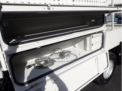 電気工事・通信工事などに！H18 三菱キャンター 高所作業車 アイチSK10B 電工仕様 9.7m FRPバケット 全塗装済 再生中古高所作業車販売 PA-FE73DB 4M50 | 高所作業 ...