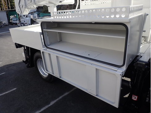 電気工事・通信工事などに！H18 三菱キャンター 高所作業車 アイチSK10B 電工仕様 9.7m FRPバケット 全塗装済 再生中古高所作業車販売 PA-FE73DB 4M50 | 高所作業 ...