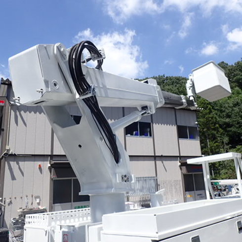 H19 日野デュトロ 高所作業車 アイチSK10B 9.7m エンジン整備・マフラー洗浄・全塗装済!通信工事や各種メンテナンス業、外壁・屋根の施工などに使える9.7mの高所作業車です ...