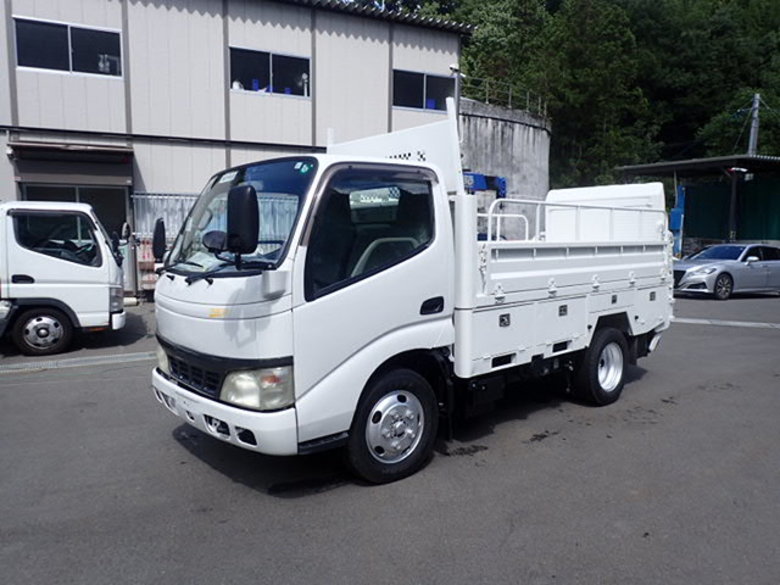 H17 ヒノデュトロ 3t 標準10尺 平ボディ 工作車 床下収納車 アーム式パワーゲート 工具箱付工作車 全塗装済 | 平ボディ・Wキャブ・パワーゲート | 中古トラックを探す | 大阪の ...