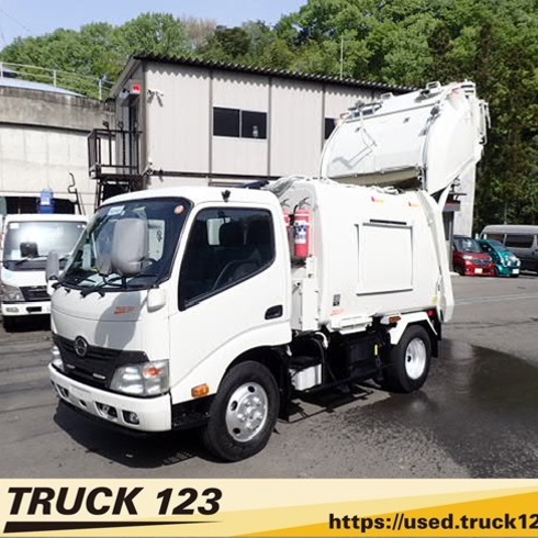 安全装備も充実！連続スイッチあり!H26 ヒノデュトロ 2t プレスパッカー車 極東開発 4.3M3 AT車 走行10.2万km 役所上がり ごみ収集車 集塵車 清掃車 全塗装済 | パッカー ...