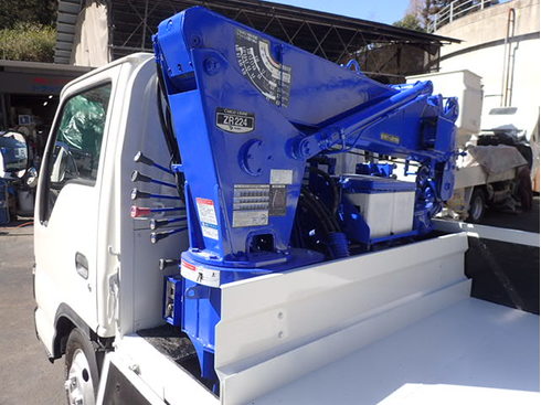 H17 日産 アトラス イスズエルフOEM 3t 標準10尺 横置 4段 クレーン ラジコン ZR224 タダノ スムーサー車 エンジン整備済・全塗装済 簡易クレーン PB-AKR81A ...