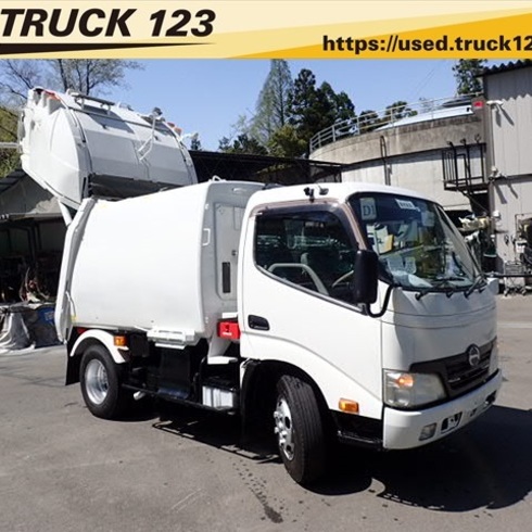 市役所で使われていた車です！H23 ヒノデュトロ ハイブリッド 2t プレス式 塵芥車 極東開発 4.3立米 パッカー車 ゴミ収集車 清掃車 集塵車 クラッチ交換済 全塗装済 中古トラック ...