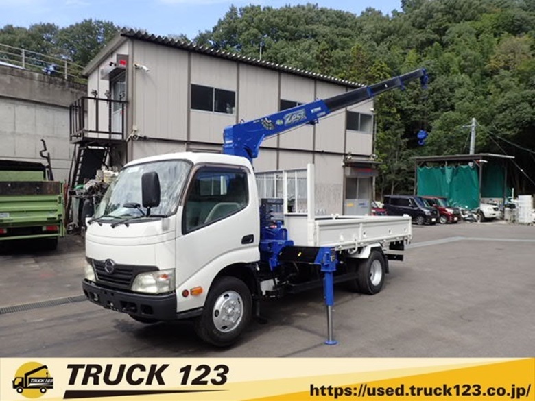 【走行6.2万km！】H23年 ヒノデュトロ 積載3t 標準ロング 4段クレーン ラジコン フックイン 2.63t吊 様々な業種でお使いいただける、クレーン付きトラックです！BKG ...