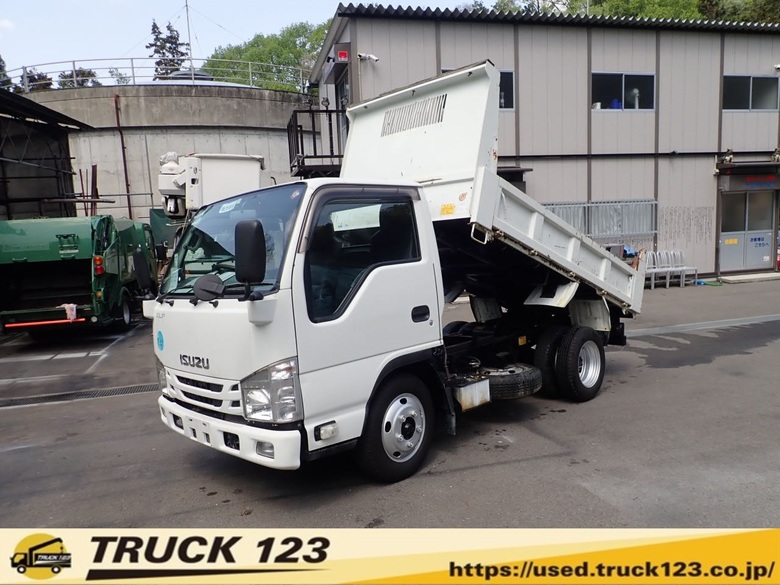 H27 イスズエルフ 3t ダンプ 全低床(フルフラットロー) 新明和 強化三方開 4ナンバー 車検付 | ダンプ・ミキサー | 中古トラックを探す | 大阪の再生中古トラック専門店｜販売 ...
